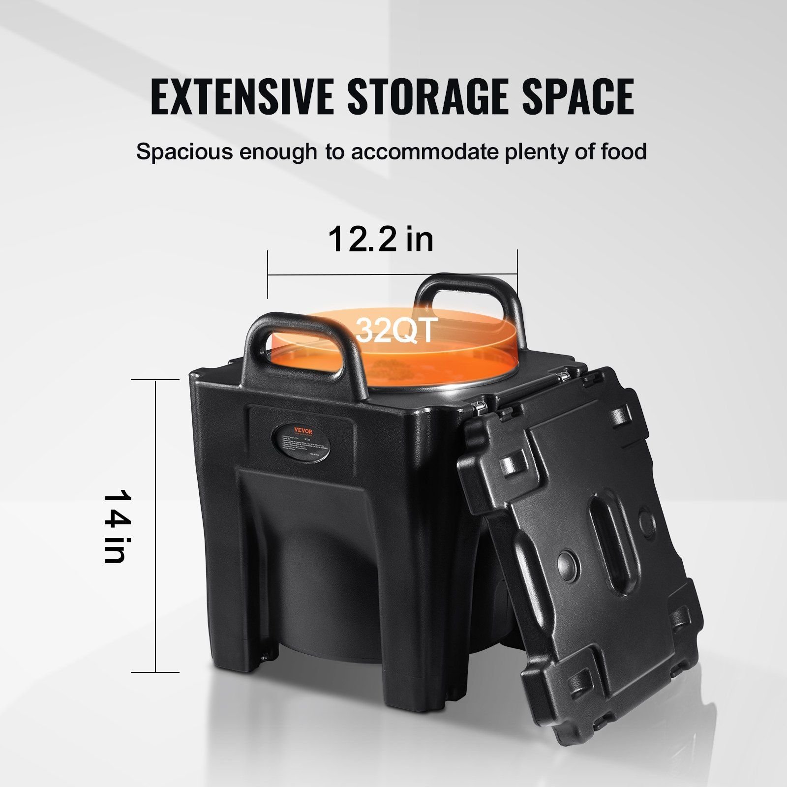 VEVOR Insulated Food Carrier, 32Qt Capacity, Stackable Catering Hot Box ...